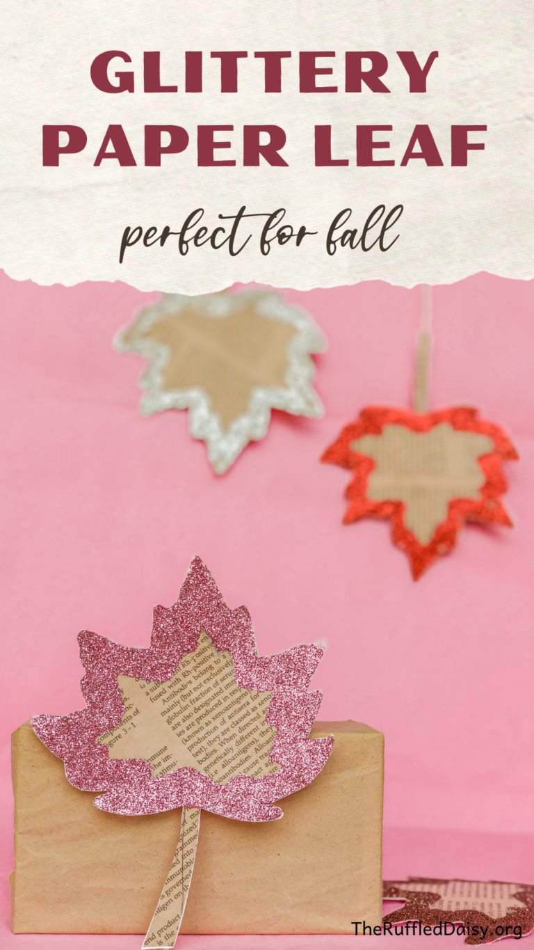 Glittery Paper Leaf